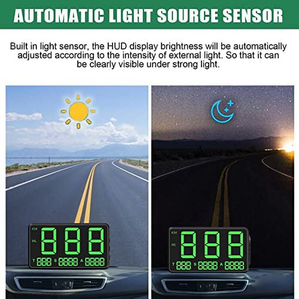 C80 Car Heads up Display, 4.5" Large Screen Digital Speedometer Car GPS ...