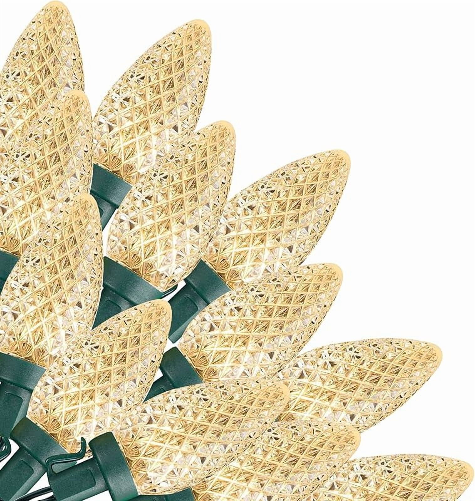 C9 Christmas String Lights, 100 LED 66 FT Waterproof Connectable Green ...