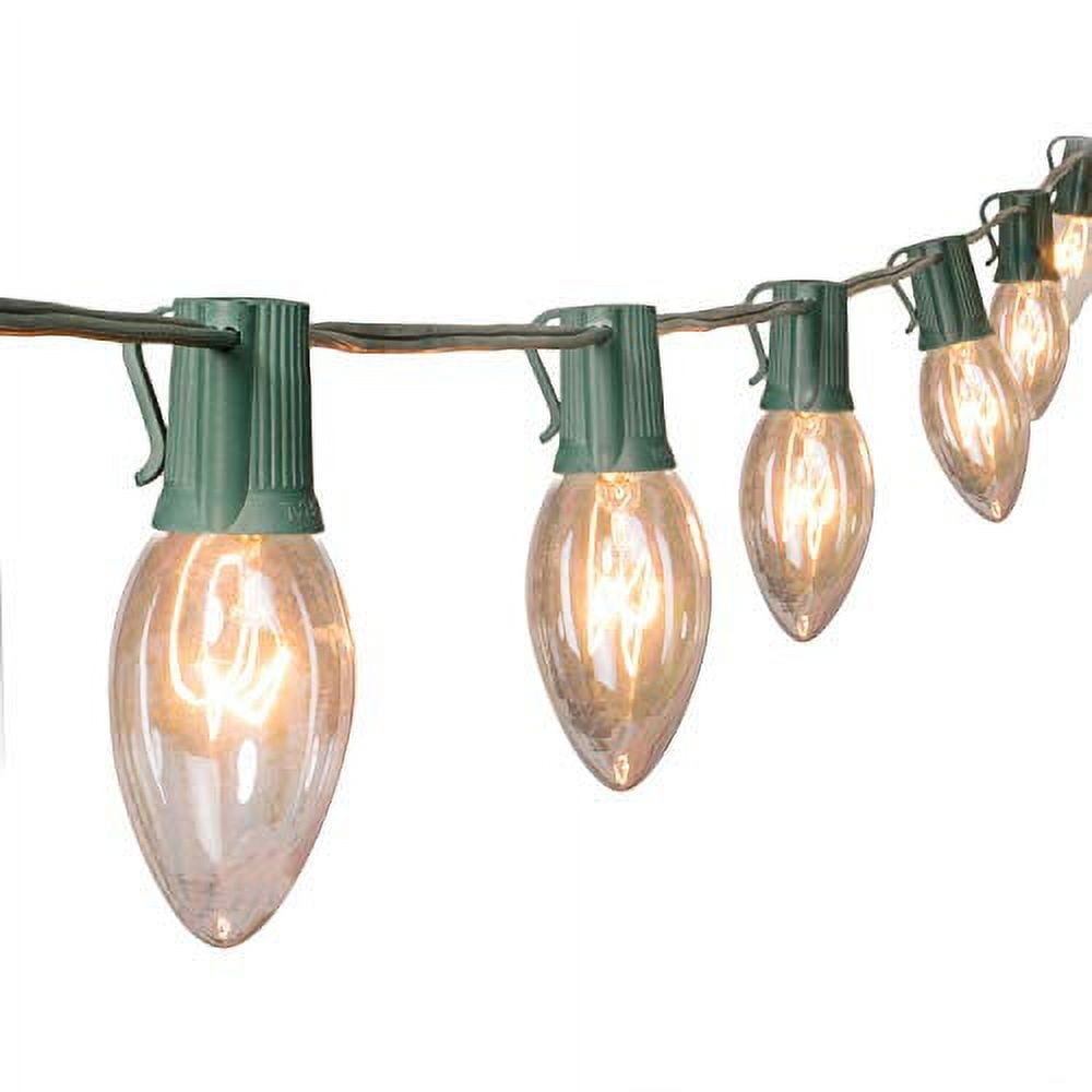 C9 Clear Christmas String Lights - Outdoor Christmas Tree Lights String ...