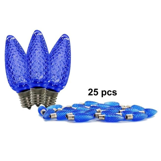 C9 Dimmable SMD LED Retrofit Bulbs, Blue - Pack of 25 - Walmart.com