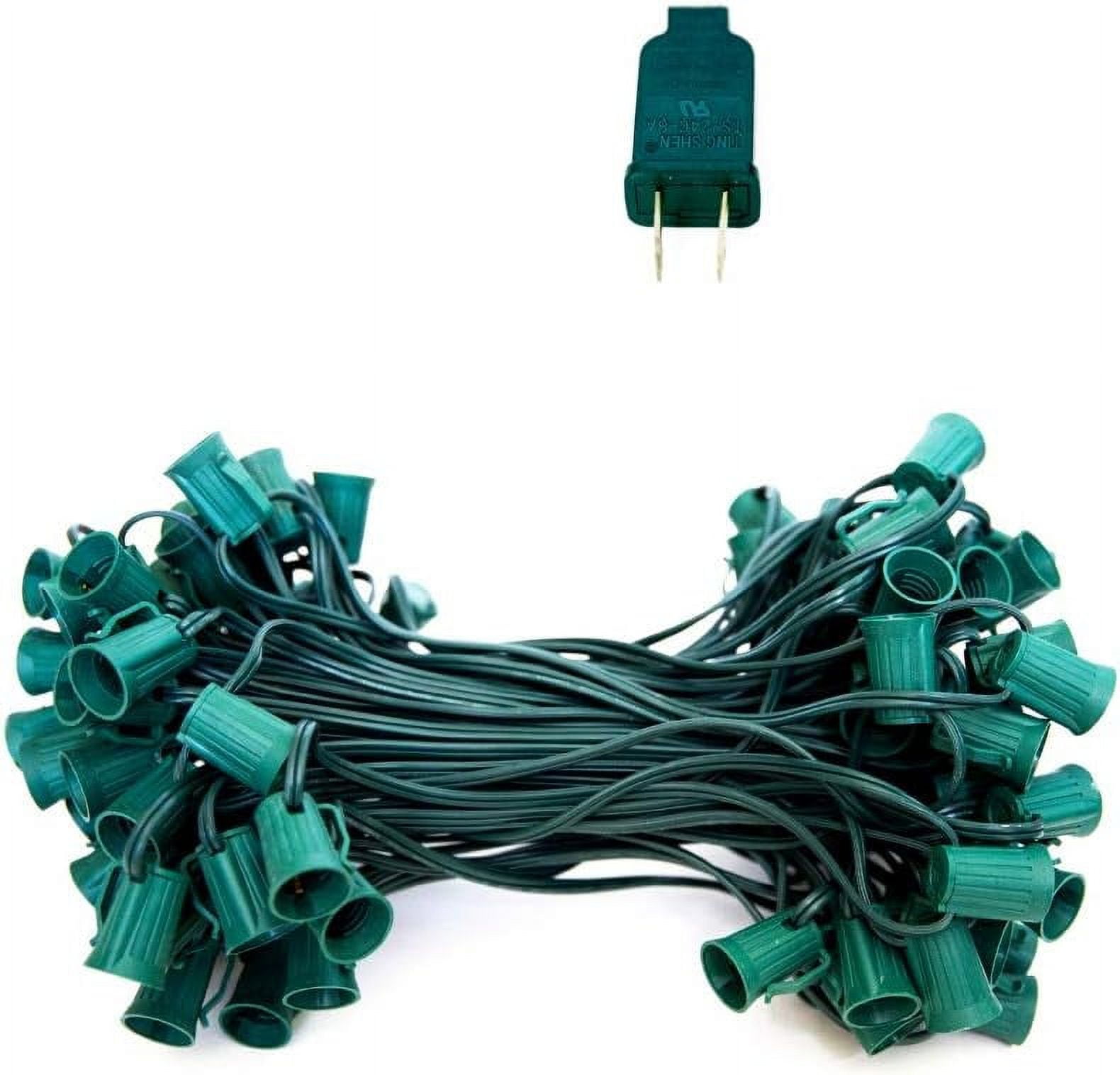 C9 Green Light String SPT1 - Green strand 100 sockets - Walmart.com