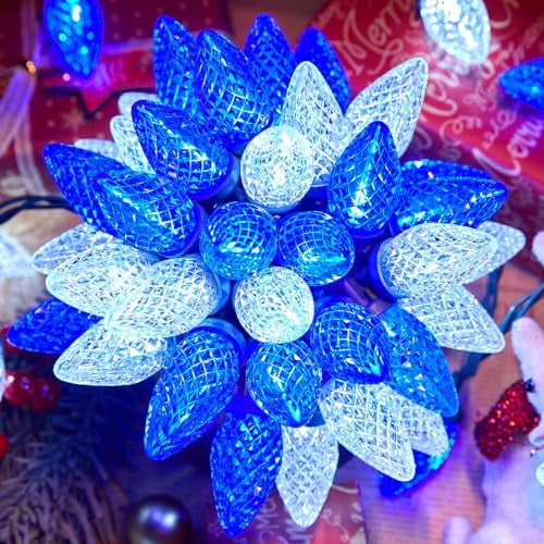 C9 LED Christmas Lights Outdoor, 66 ft 100 LED Strawberry String Lights ...