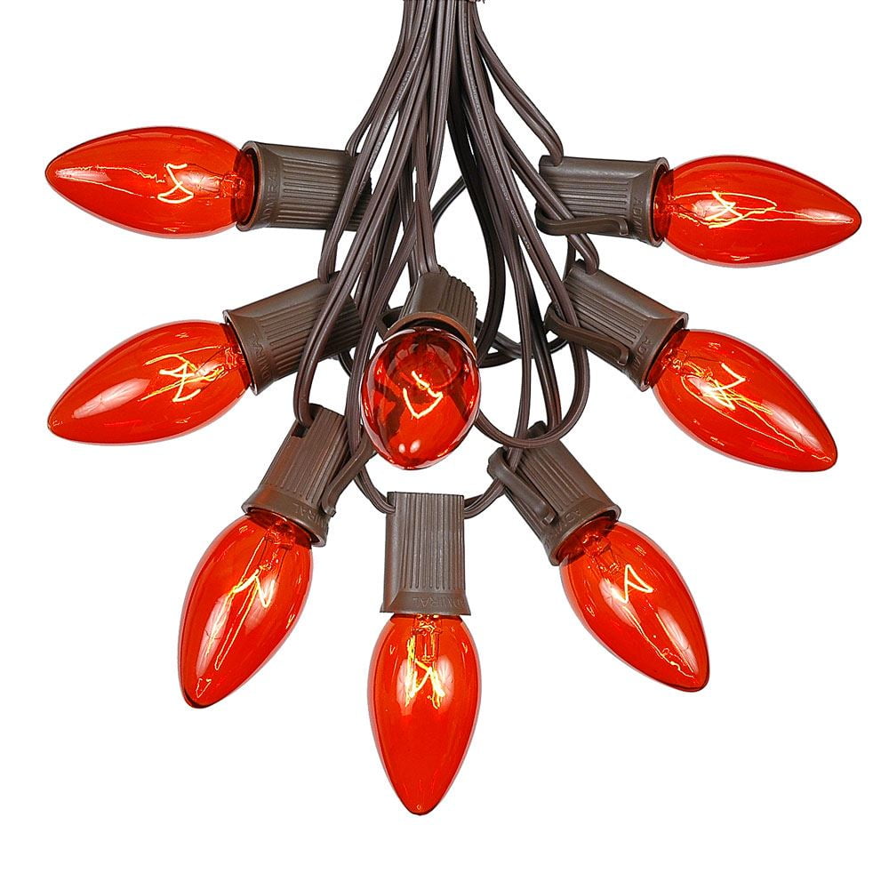 C9 Orange Christmas String Light Set - Outdoor Christmas Light String ...