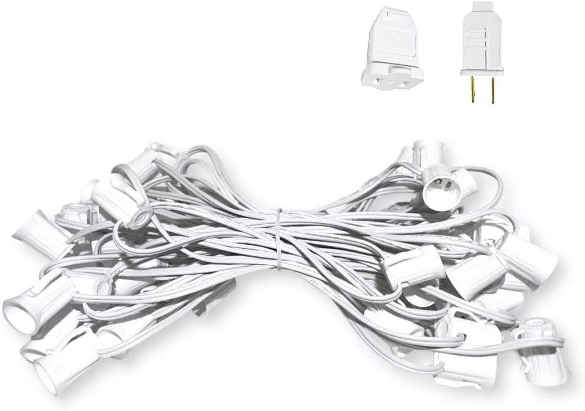 C9 White Light String SPT1 - White Strand 50 sockets - Walmart.com
