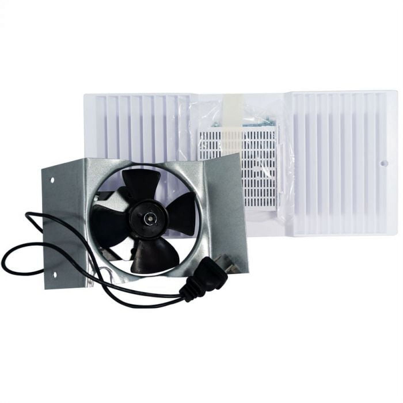 CA-90 White Ductless Exhaust Fan Set with Grille/Louver, Motor Assembly ...