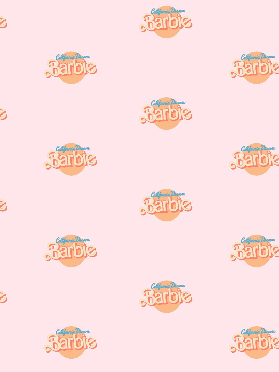 CA Dream Barbie Logo Removable Vinyl Wallpaper by Barbie - Light Pink ...