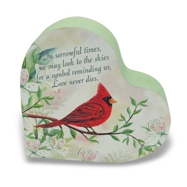 CA Gift Tabletop Heart Block - Cardinal - Walmart.com