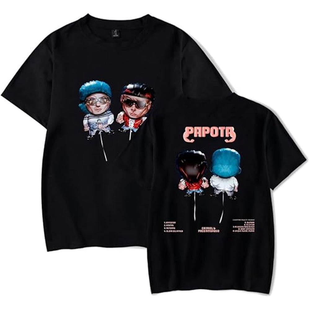 CA7RIEL & Paco T-shirt Merch Hip-hop Print Logo Harajuku Casual Short ...