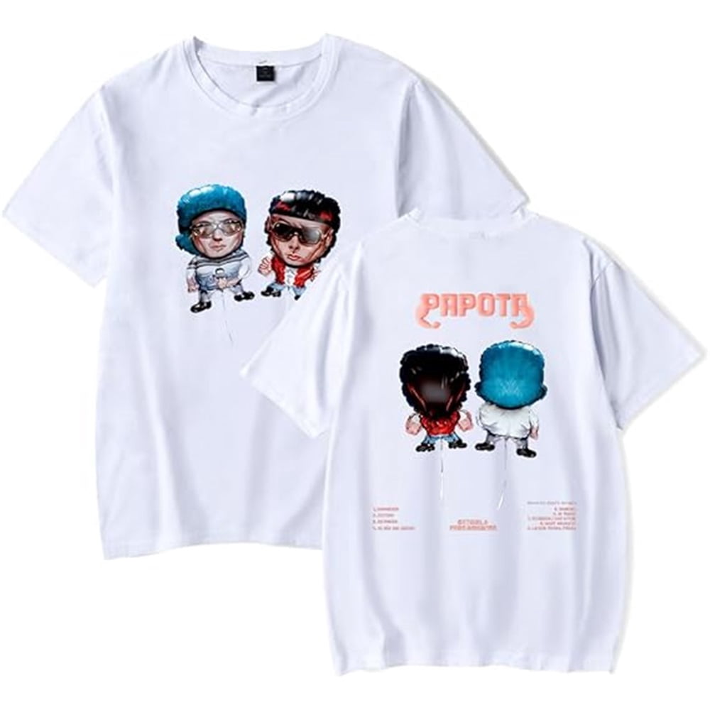 CA7RIEL & Paco T-shirt Merch Hip-hop Print Logo Harajuku Casual Short ...