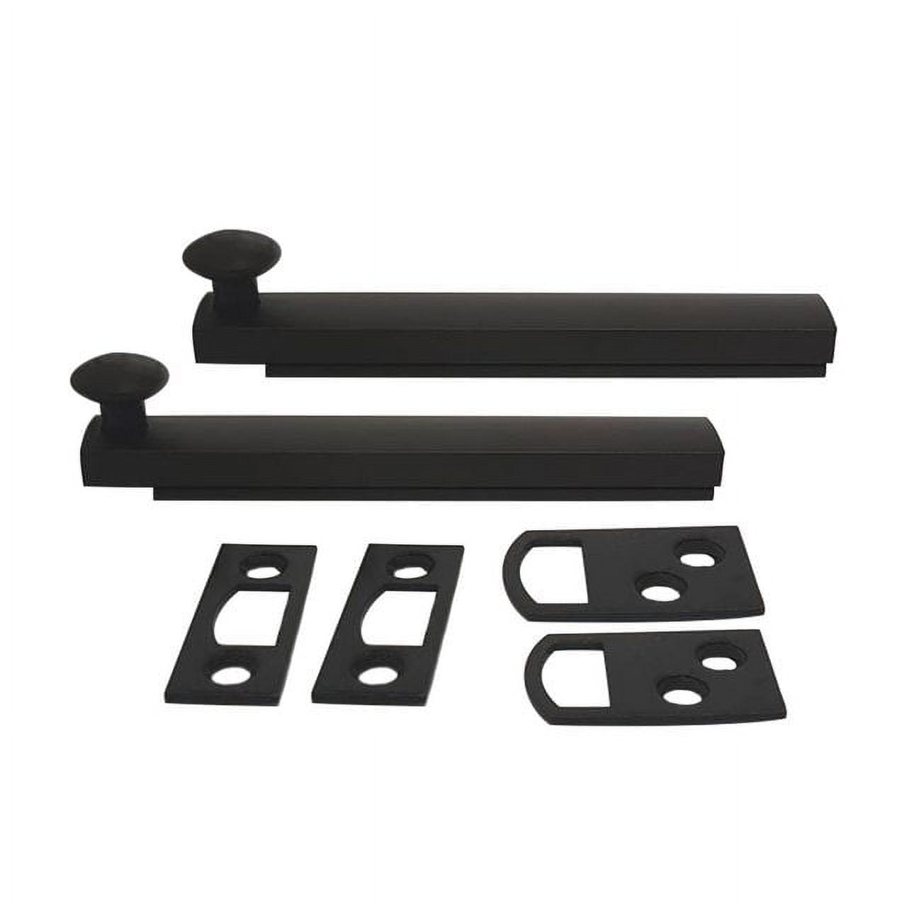 CAA Heavy Duty Solid Brass Concealed Surface Bolt, 4", ORB Oil-Rubbed ...