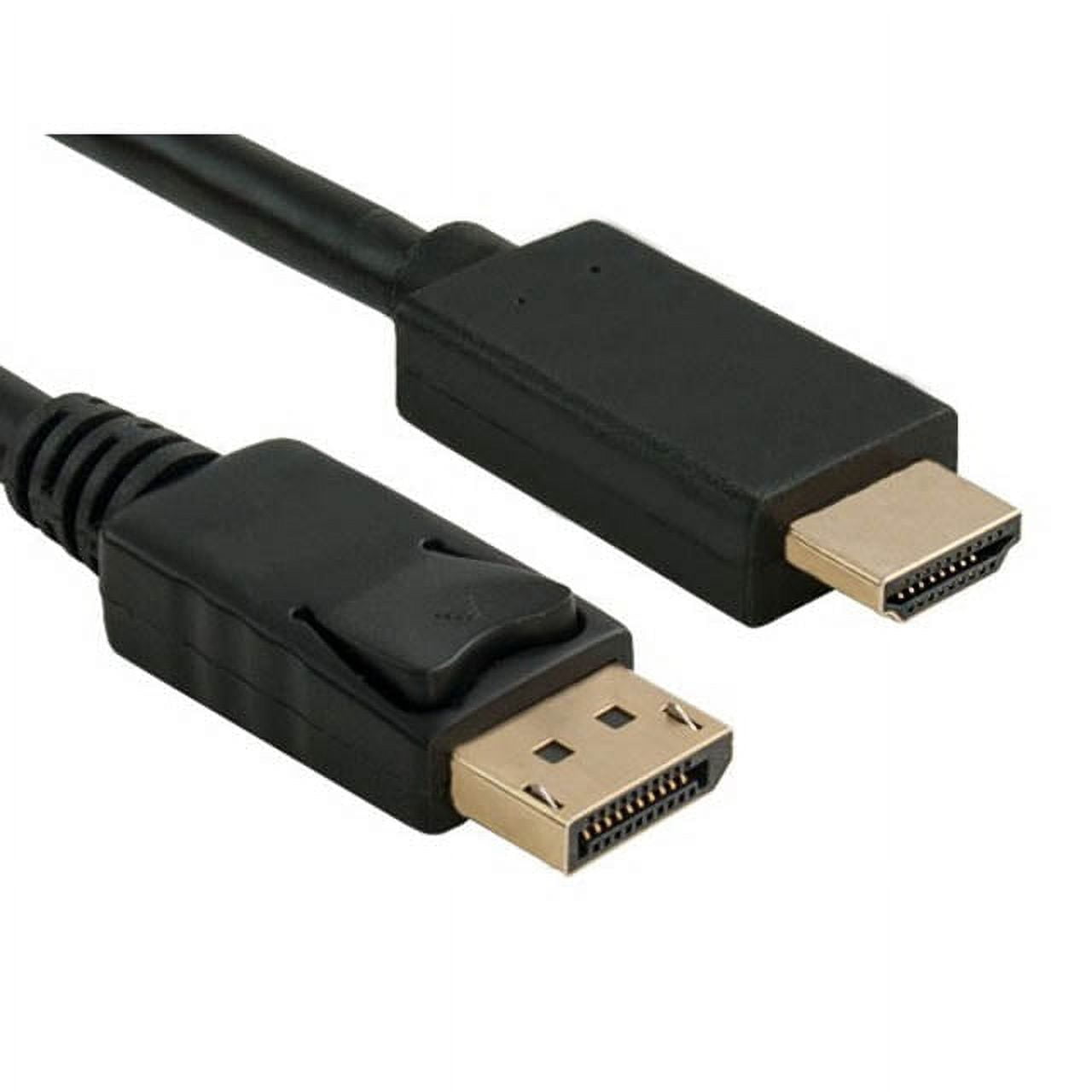 CAB-DP-HDMI-6FT - DISPLAYPORT MALE-HDMI MALE 6FT BLACK/WHITE - Walmart.com