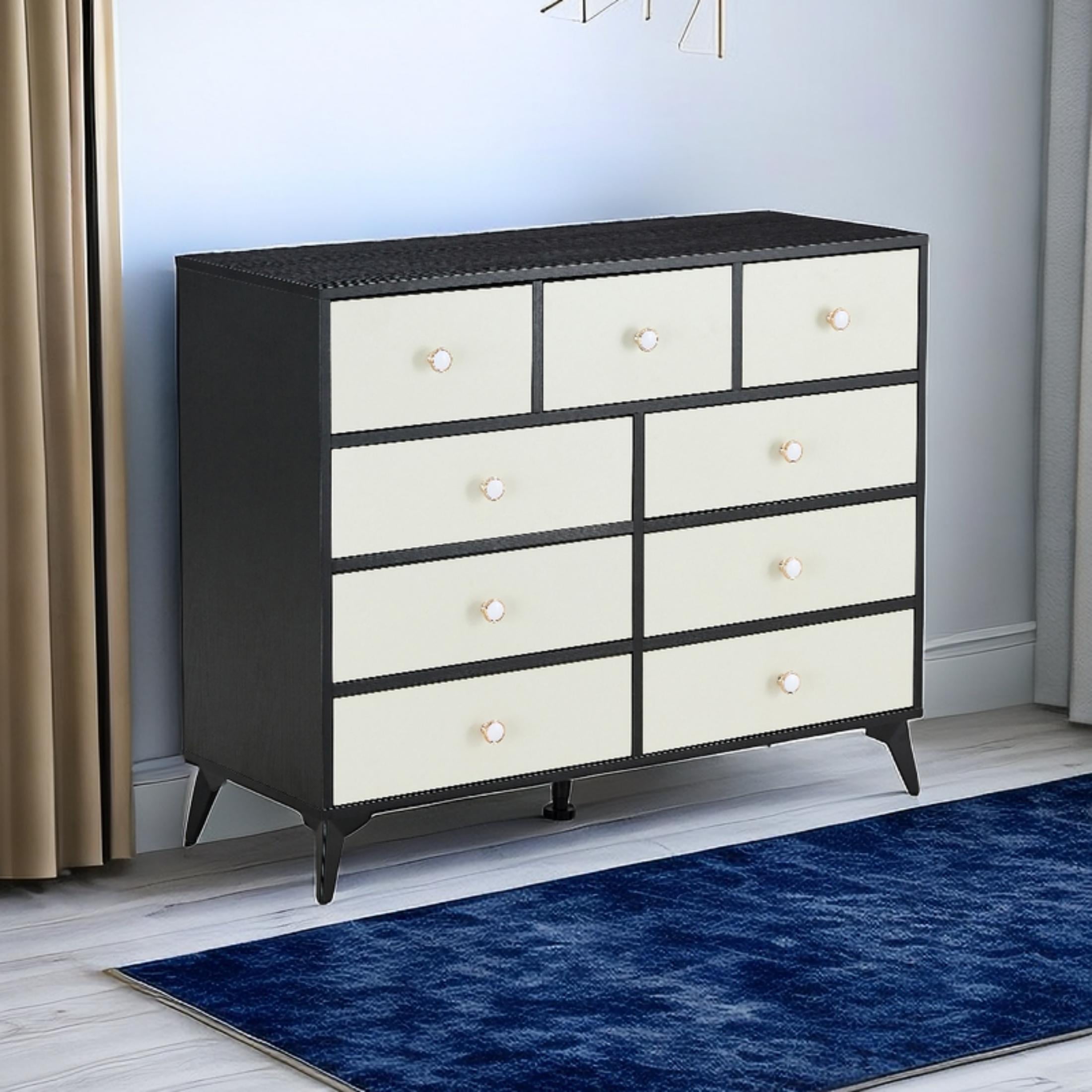 MIFI Naturalism Series Adult Modern Style 9-Drawers MDF Dresser with ...