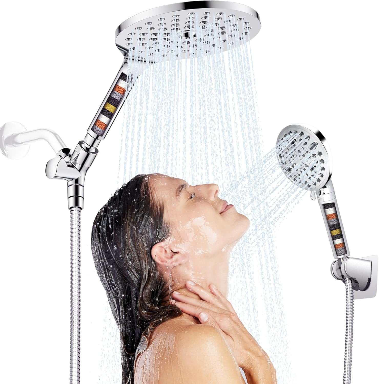 CABONG New Generation Self-Cleaning Shower Head - 10 Inch Round Rain ...
