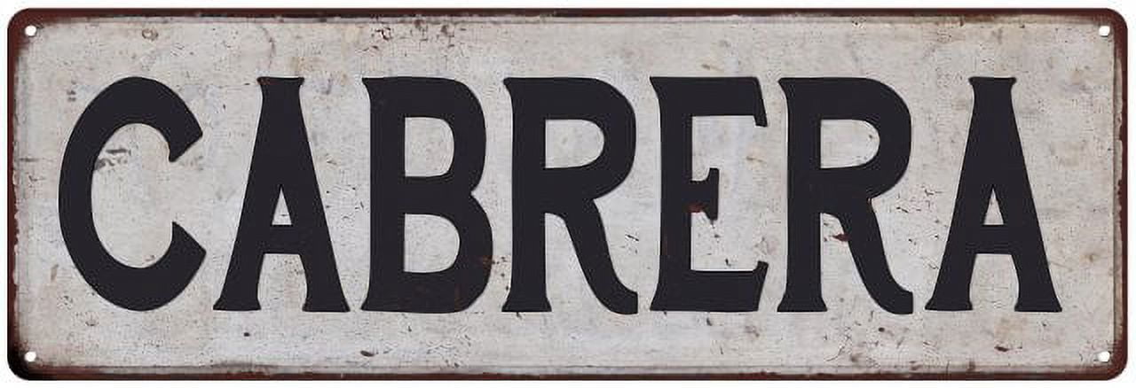 CABRERA Vintage Look Rustic Chic Metal Sign 6x18 106180036729 - Walmart.com