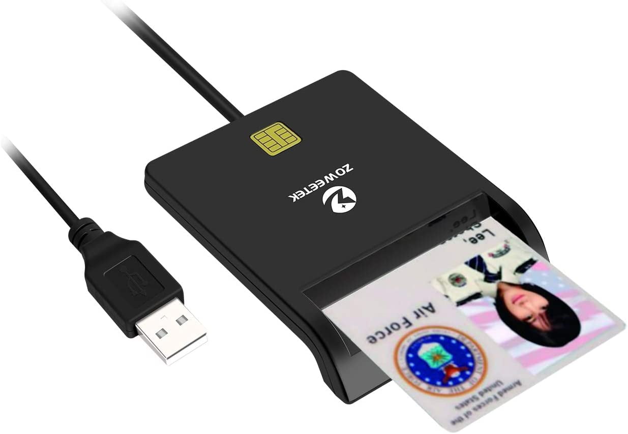 CAC Card Reader Military, Smart Card Reader DOD Military USB Common ...