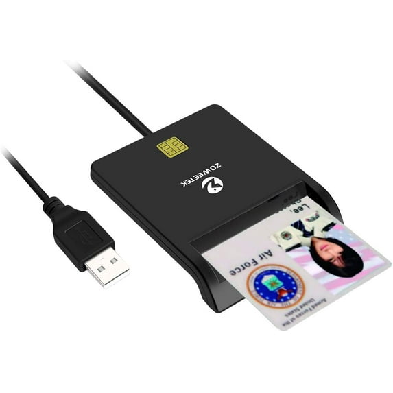 CAC Card Reader Military, Smart Card Reader DOD Military USB Common ...