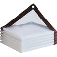 CAC-Clear Tarps with Grommets,Waterproof Tarps Heavy Duty Outdoor Clear ...