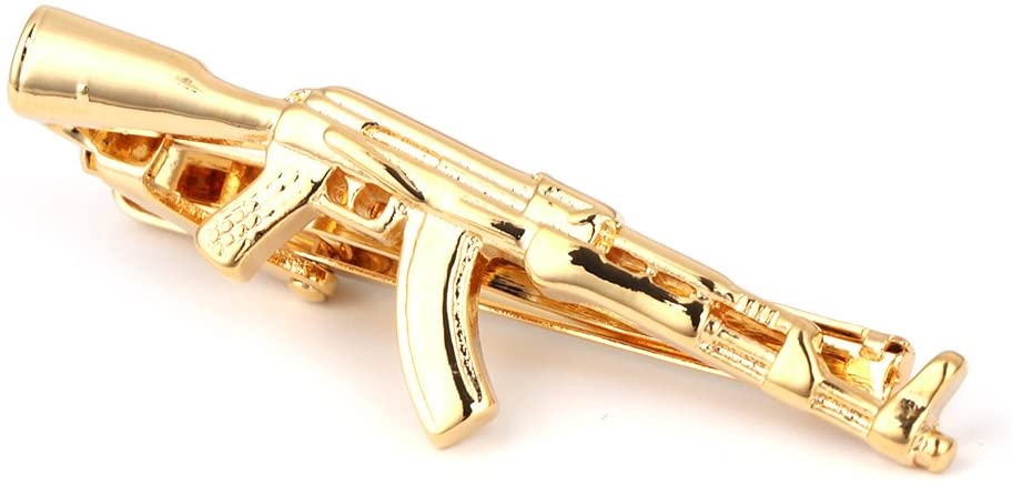 CAC-Machine Gun Shape Men Tie Clip Bar Necktie Pin Clasp Clamp Wedding ...