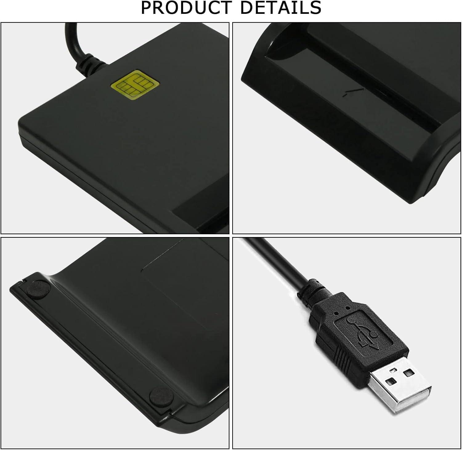 CAC Reader, CAC Card Reader Military, ISO7816 Contact DOD Military USB Common Access CAC Smart ...