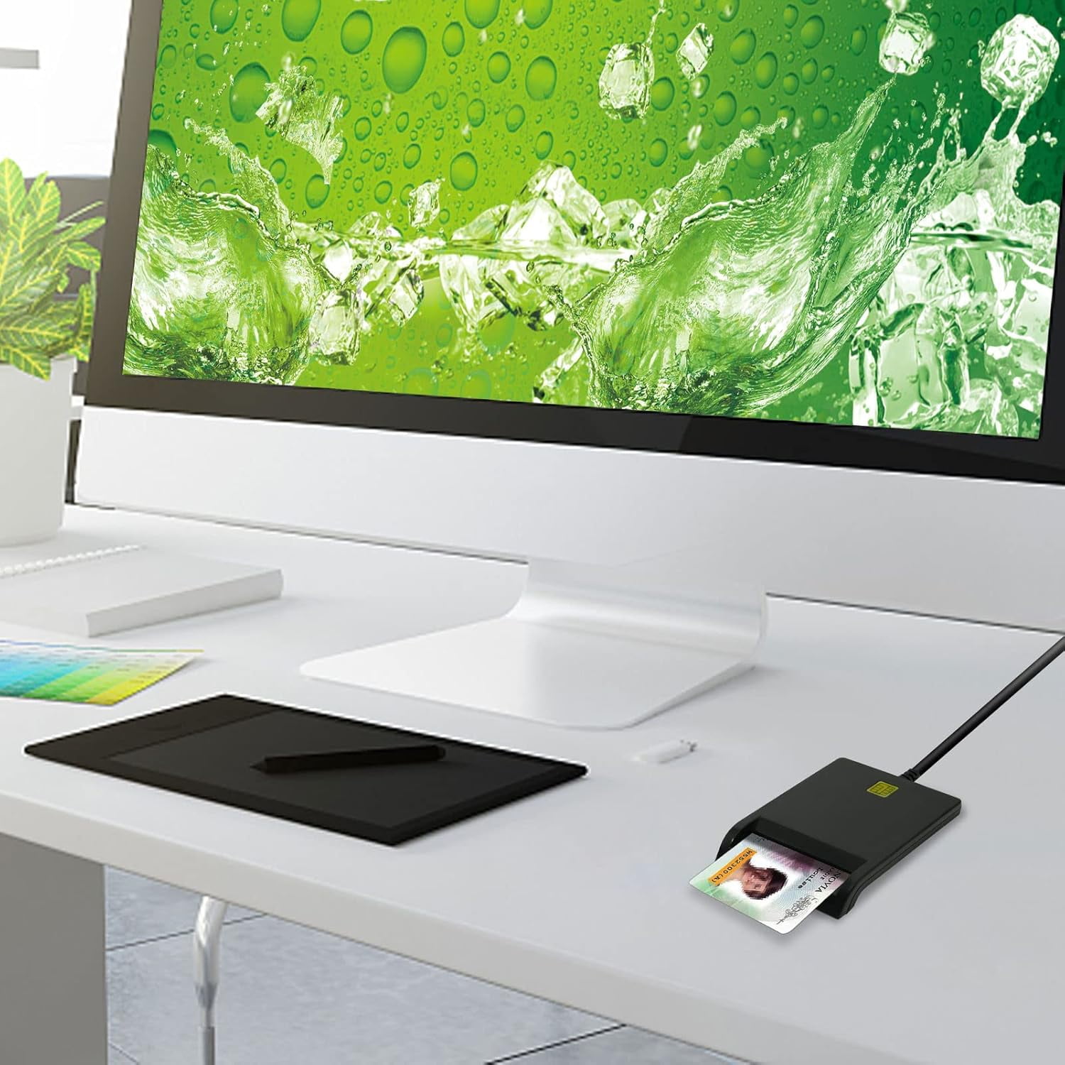 CAC Reader, CAC Card Reader Military, ISO7816 Contact DOD Military USB Common Access CAC Smart ...