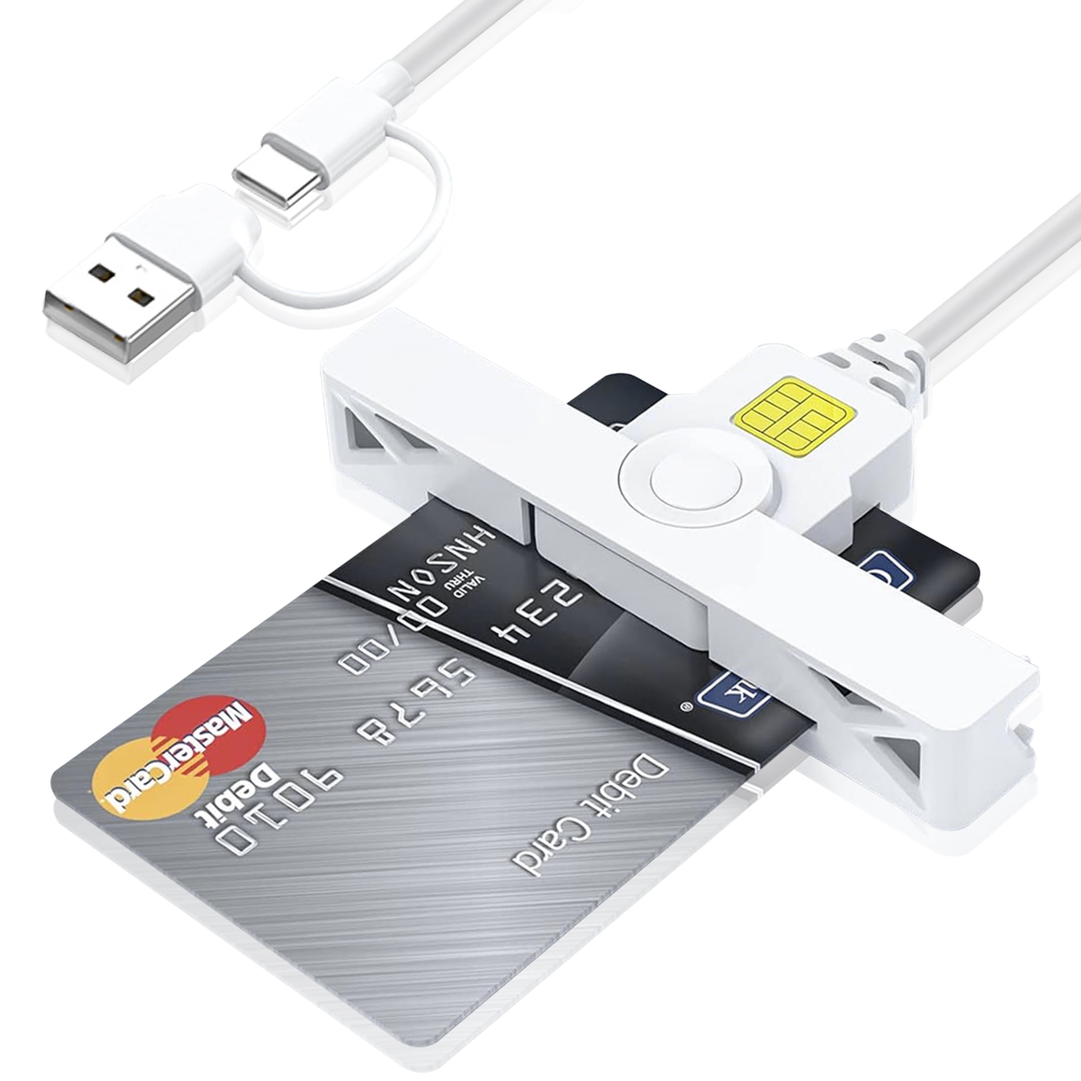 TSV USB-C Military CAC Card Reader, Smart Card Reader for Windows Mac ...