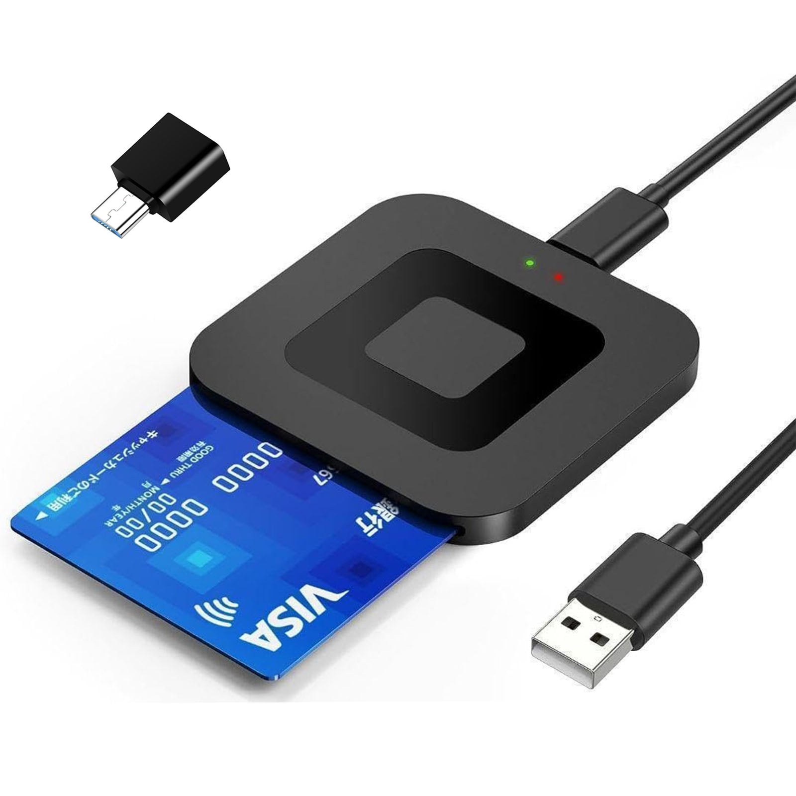 CAC Smart Card Reader Military, 5 in 1 USB DOD Military SIM/SD/TF/ID/IC ...