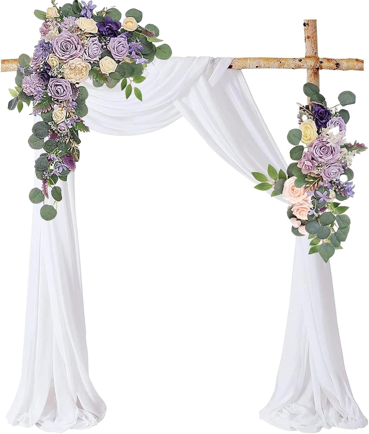 CAC-Wedding Arch Flowers and Drape Kit Pack of 3,Artificial Floral ...