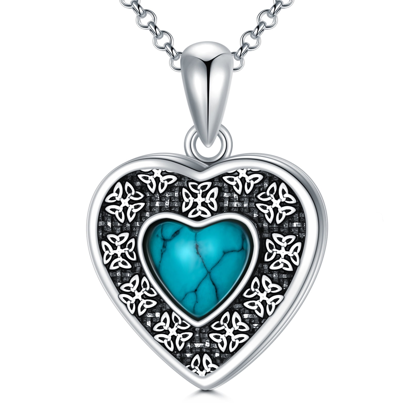 CACA LADY 925 Sterling Silver Heart Locket Necklace That Holds Pictures ...