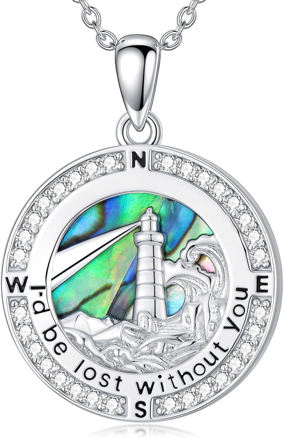 CACA LADY Compass Necklaces for Womens 925 Sterling Silver Compass ...
