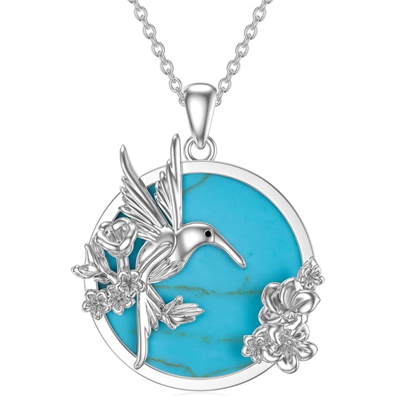 CACA LADY Hummingbird Necklace 925 Sterling Silver Cute Bird ...