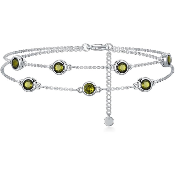 CACA LADY Light Green Bracelet for Women 925 Sterling Silver August ...