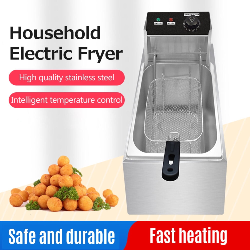 CACAGOO Electric Fryer Deep Household 4L Multiple Functions Small ...