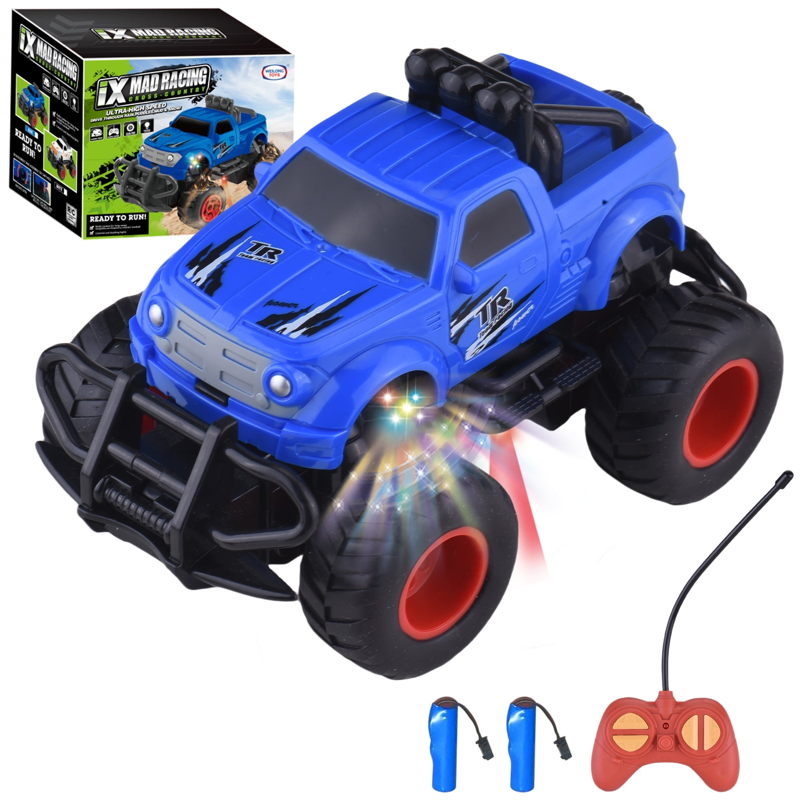 CACAGOO Remote Control Car With Fog And Music,Remote Control Truck For ...