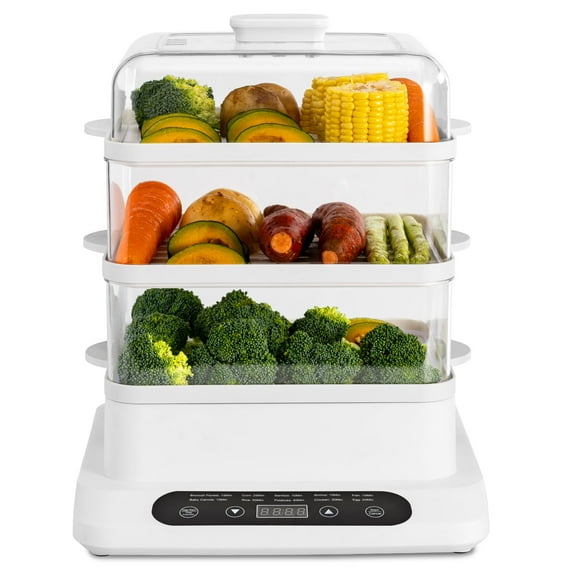 CACHOO Food Steamer: 3-Tier Electric, 800W, Timer & App Control, 16 ...