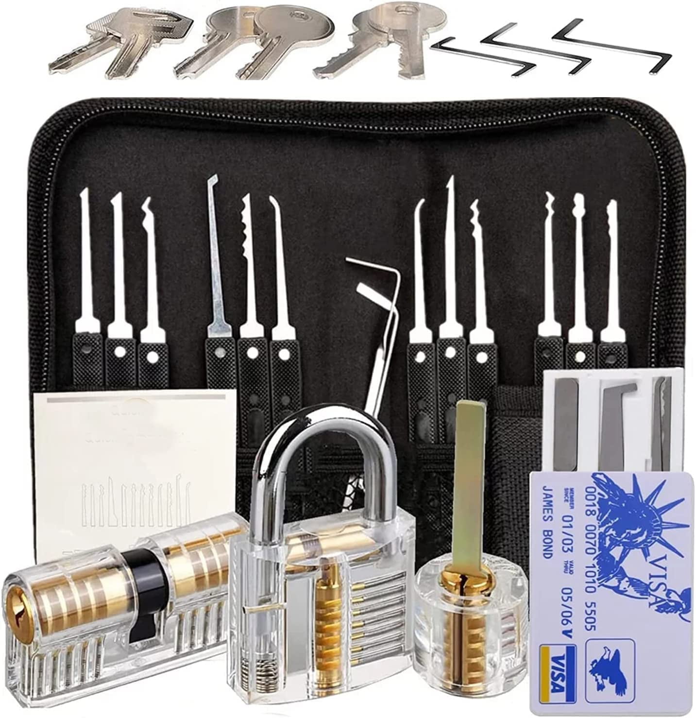 CACHOR 1.2 Inch Long Brass Shackle Covered Lock with 6 keyed Alike Keys ...