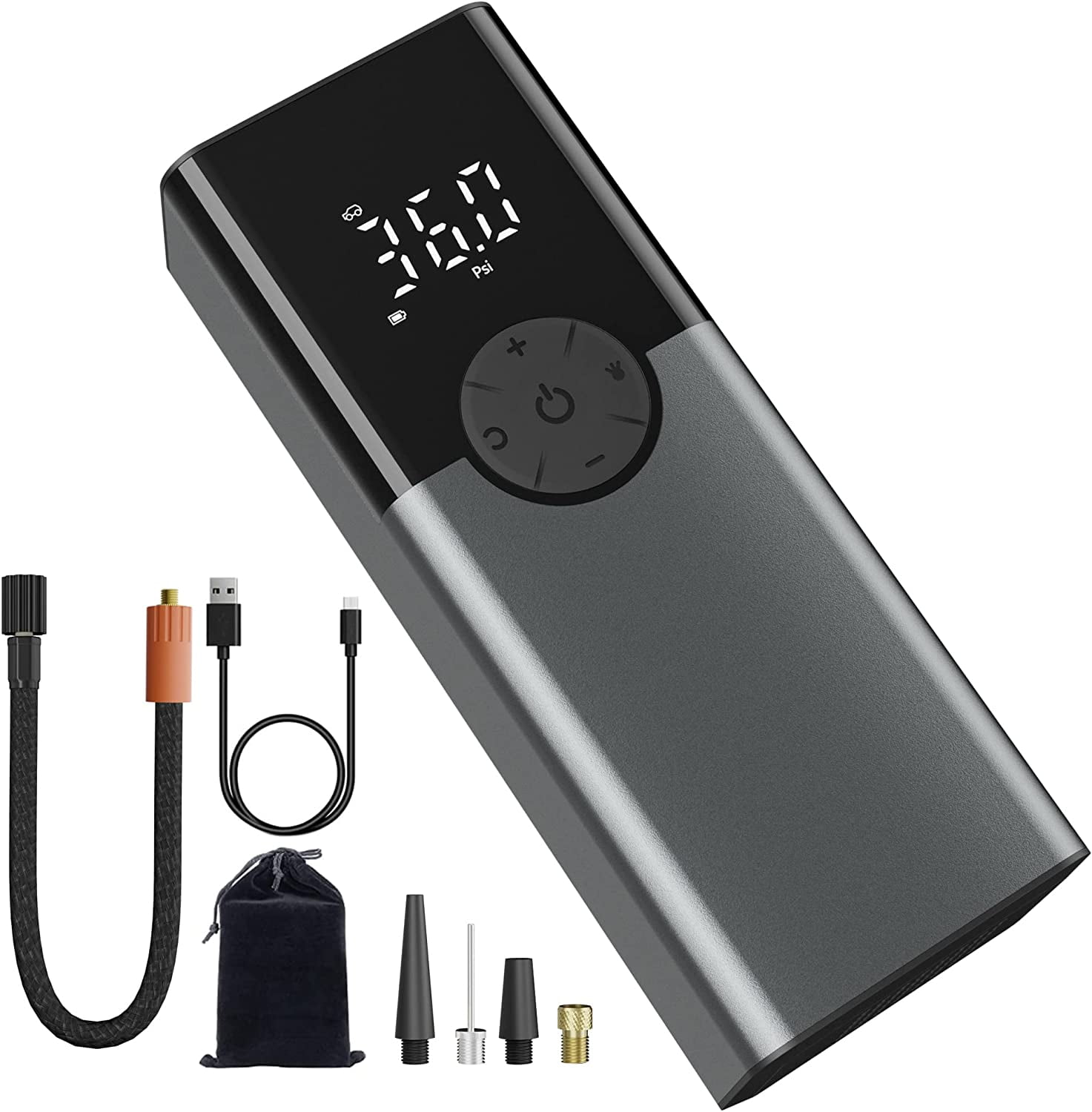 CACHOR Tire Inflator ,6000mAh Reachargeable Portable Air Compressor ...