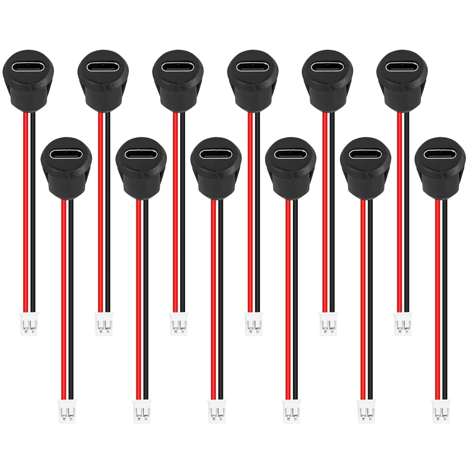 CACOCO-15Pcs Type-C Female Chassis Connector 2P Usb C Jack Female ...