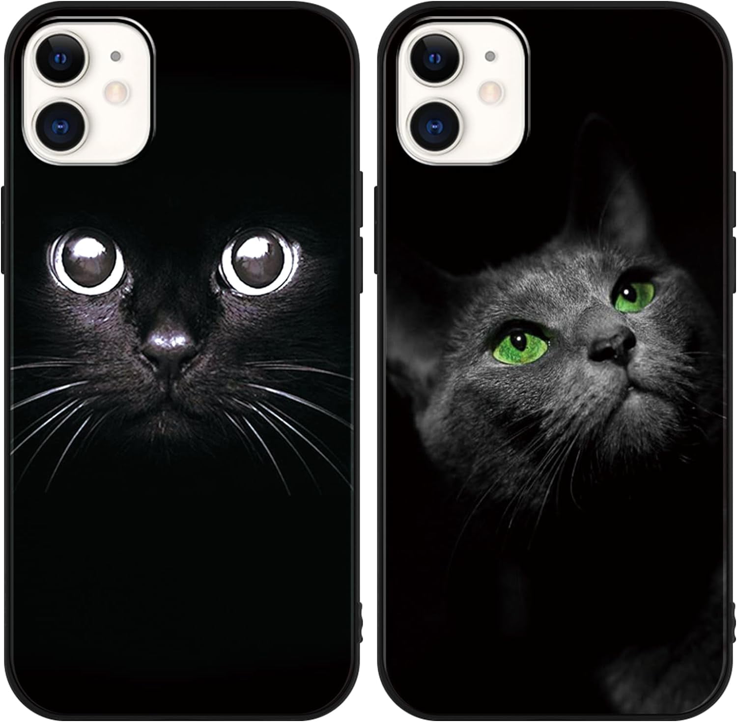 CACOCO-2 Pack Cute Black Cat Animals Phone Case For Iphone 12 / Iphone ...