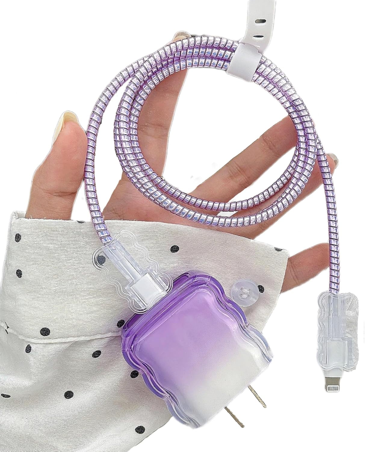 CACOCO-5 In 1 Diy Charger Cord Protector For Iphone Charger,Classic ...