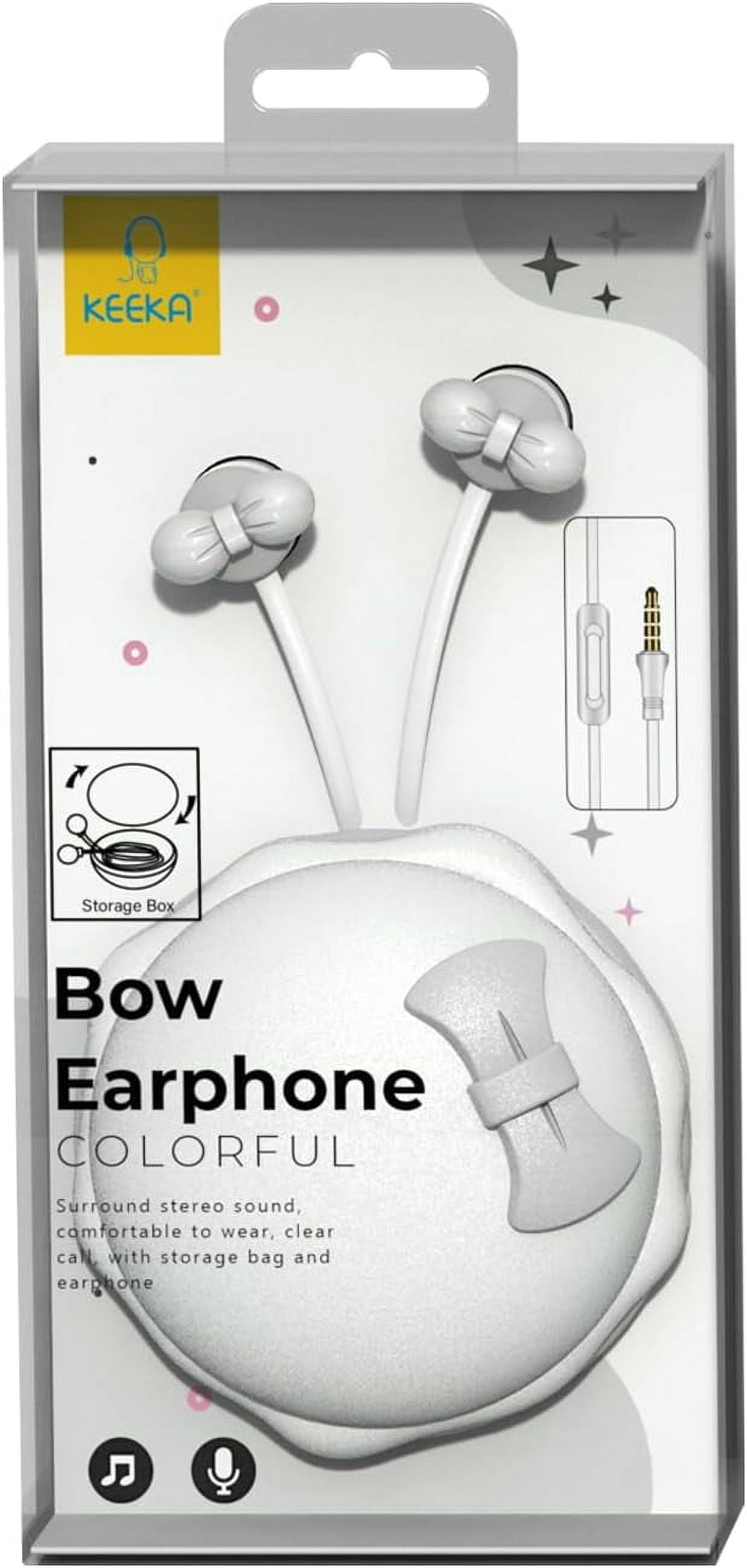 CACOCO-Bow Earbuds For Kids, Kawakii Wired Earbud & In-Ear Headphones ...