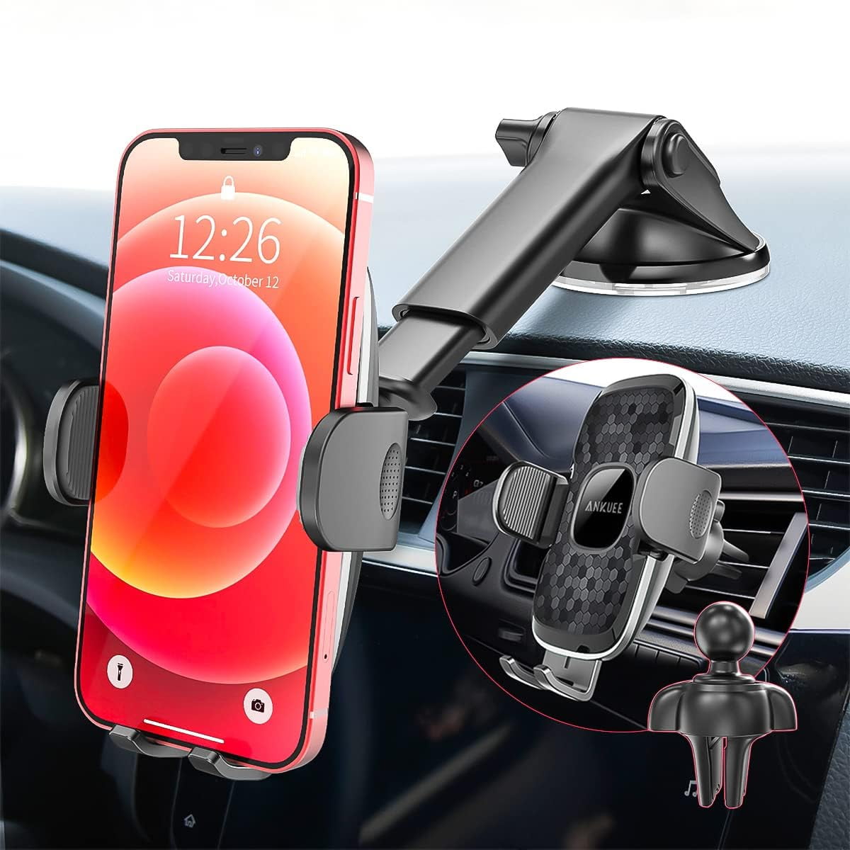 CACOCO-Car Phone Holder Mount, Suction Cup Cell Phone Holder With Gel ...