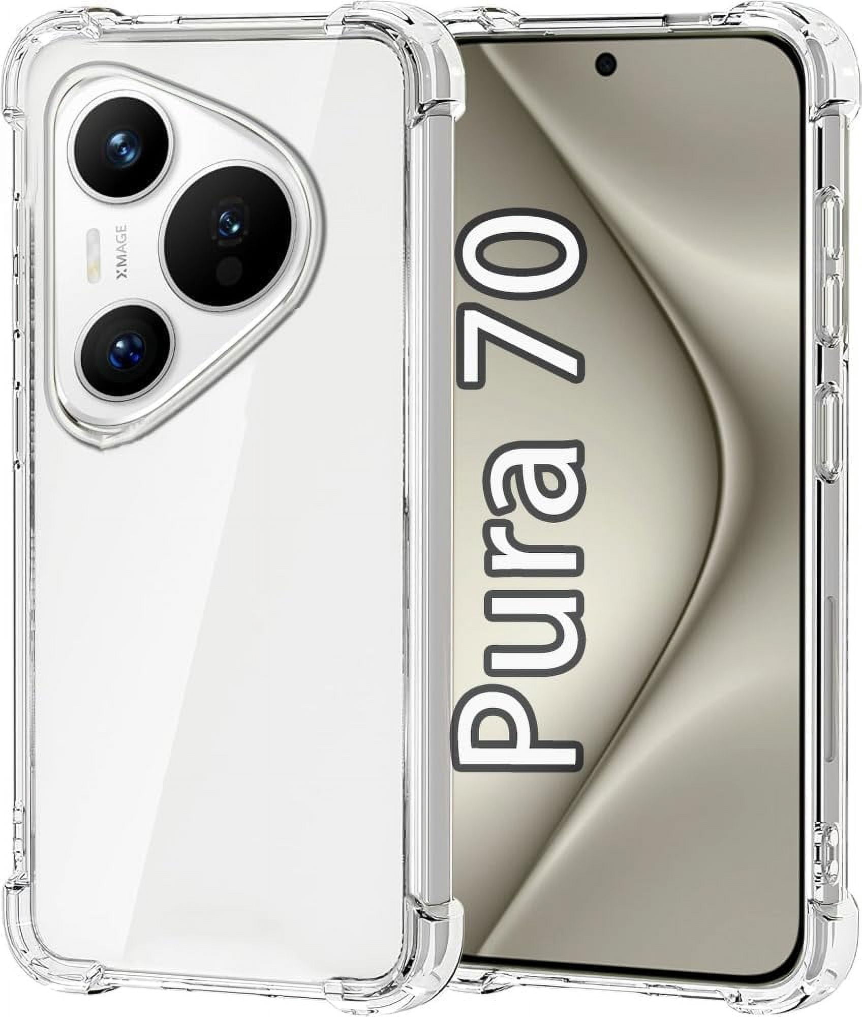 CACOCO-Case For Huawei Pura 70 Clear Tpu Four Corners Military-Grade ...
