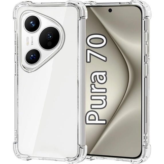 CACOCO-Case For Huawei Pura 70 Clear Tpu Four Corners Military-Grade ...