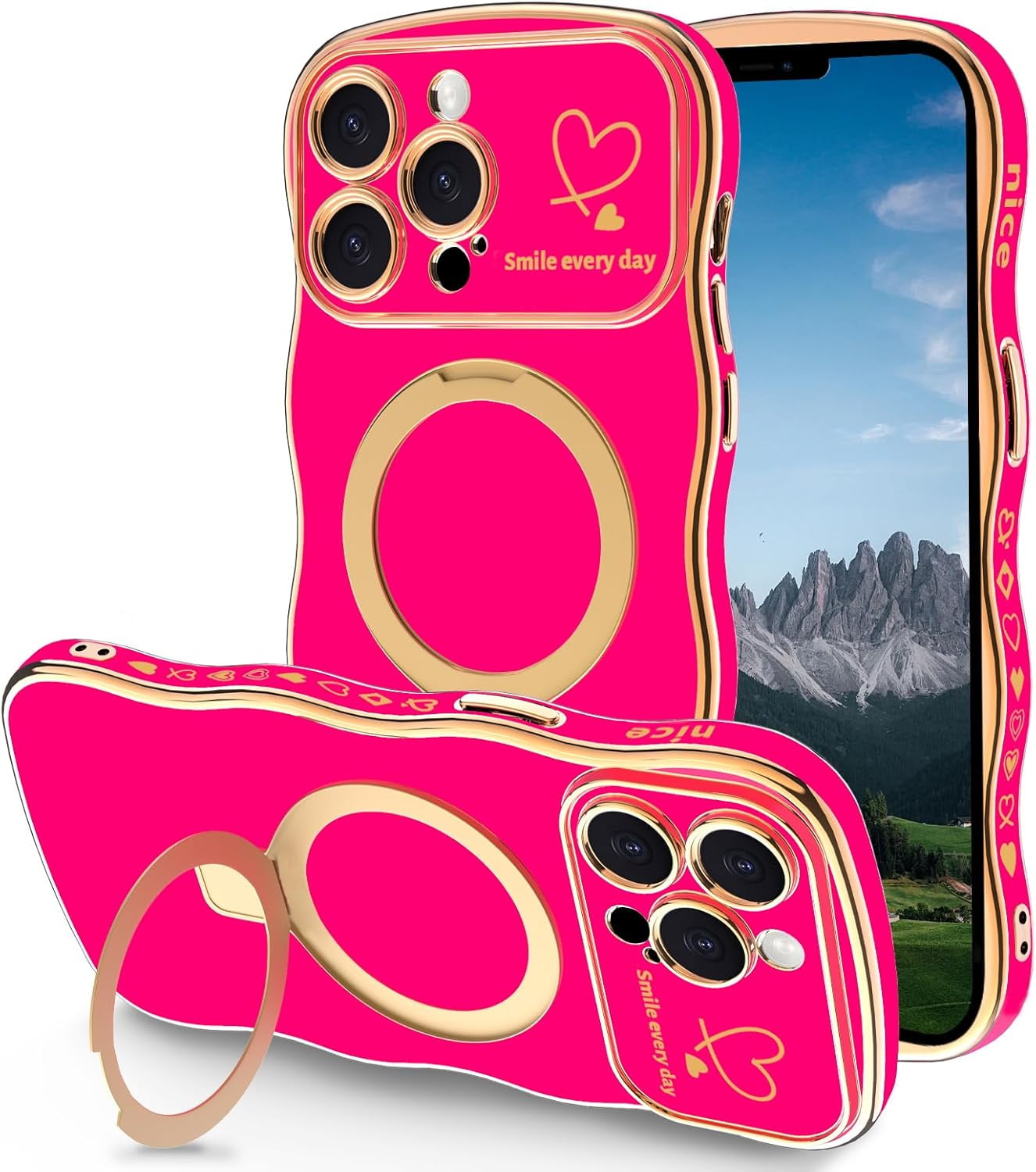 CACOCO-Case For Iphone 12 Pro Max With Magnetic Stand, Luxury Plating ...