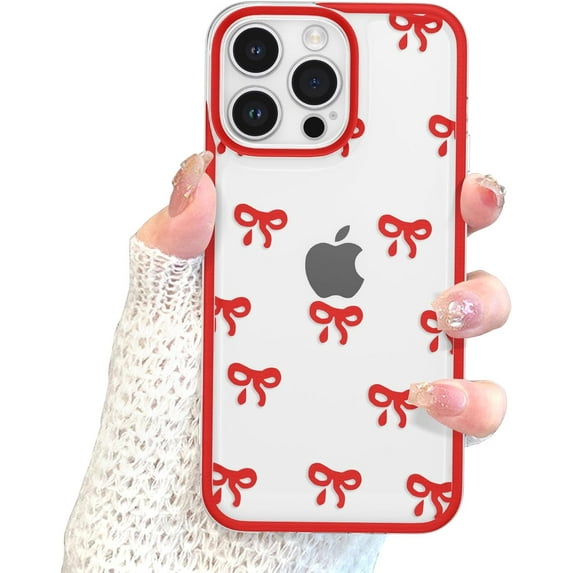 CACOCO-Case For Iphone 14 Pro, Clear Cute Ribbon Bowknot Pattern ...