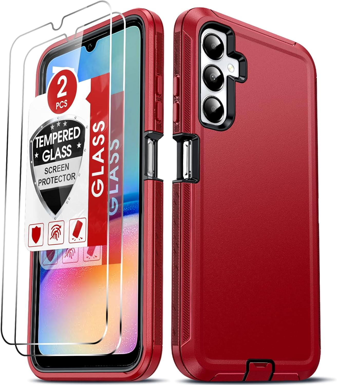 CACOCO-Compatible For Samsung A05S 4G Case: Galaxy A05S 4G Phone Case With [2 Pack] Tempered ...