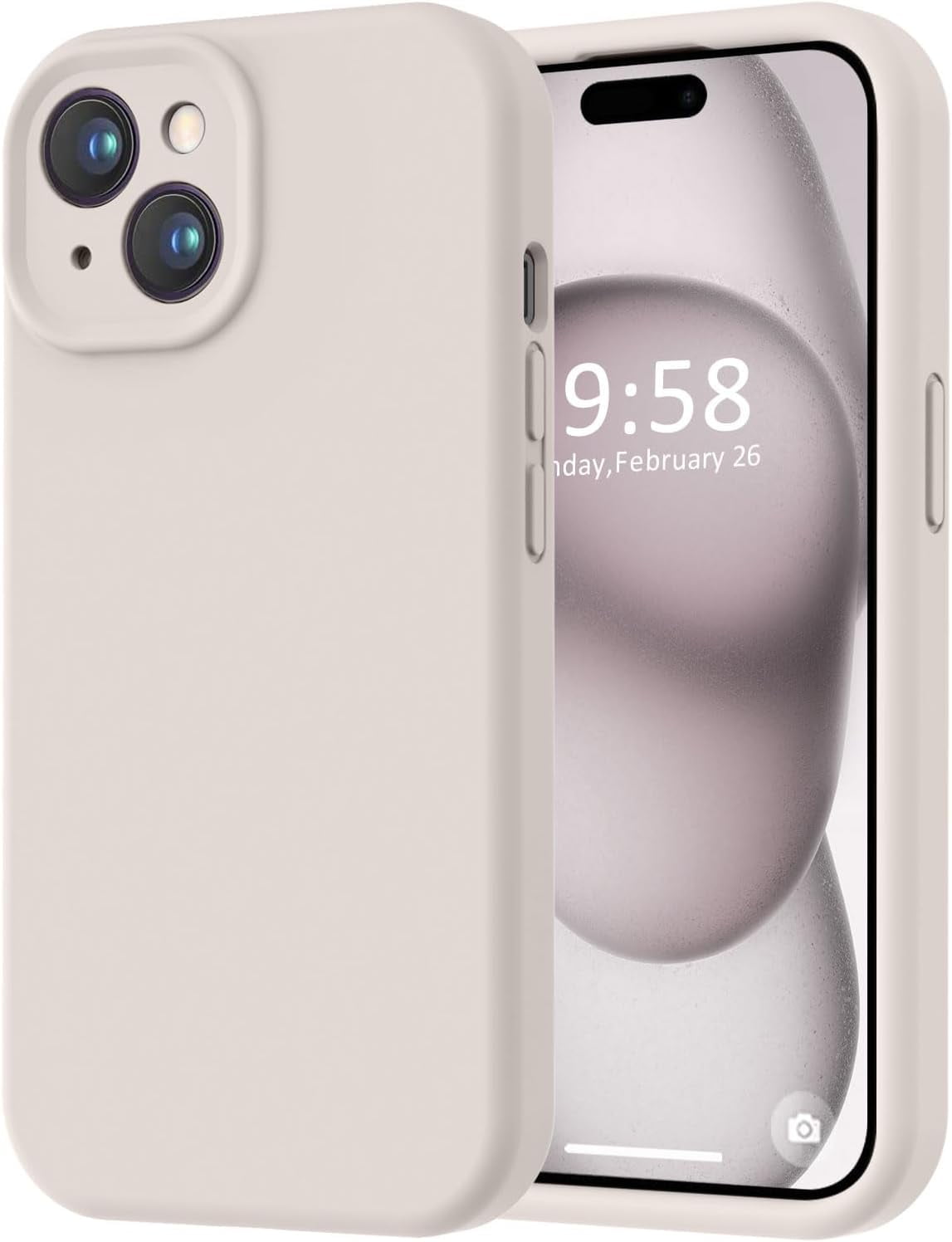 CACOCO-Compatible With Iphone 15 Case, [Smooth Silicone Full Coverage ...