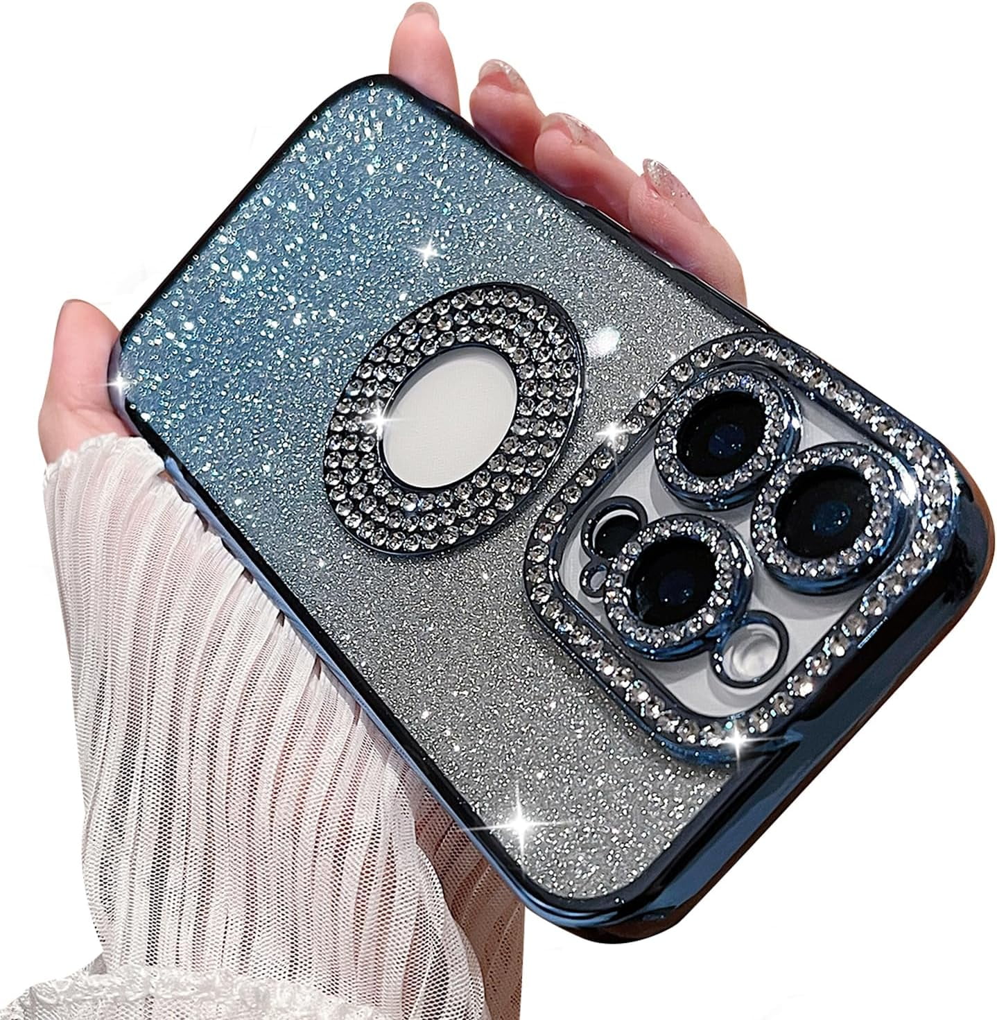 CACOCO-Compatible With Iphone 16 Pro Max Glitter Case,Luxury Cute Sparkle Diamond Design With ...