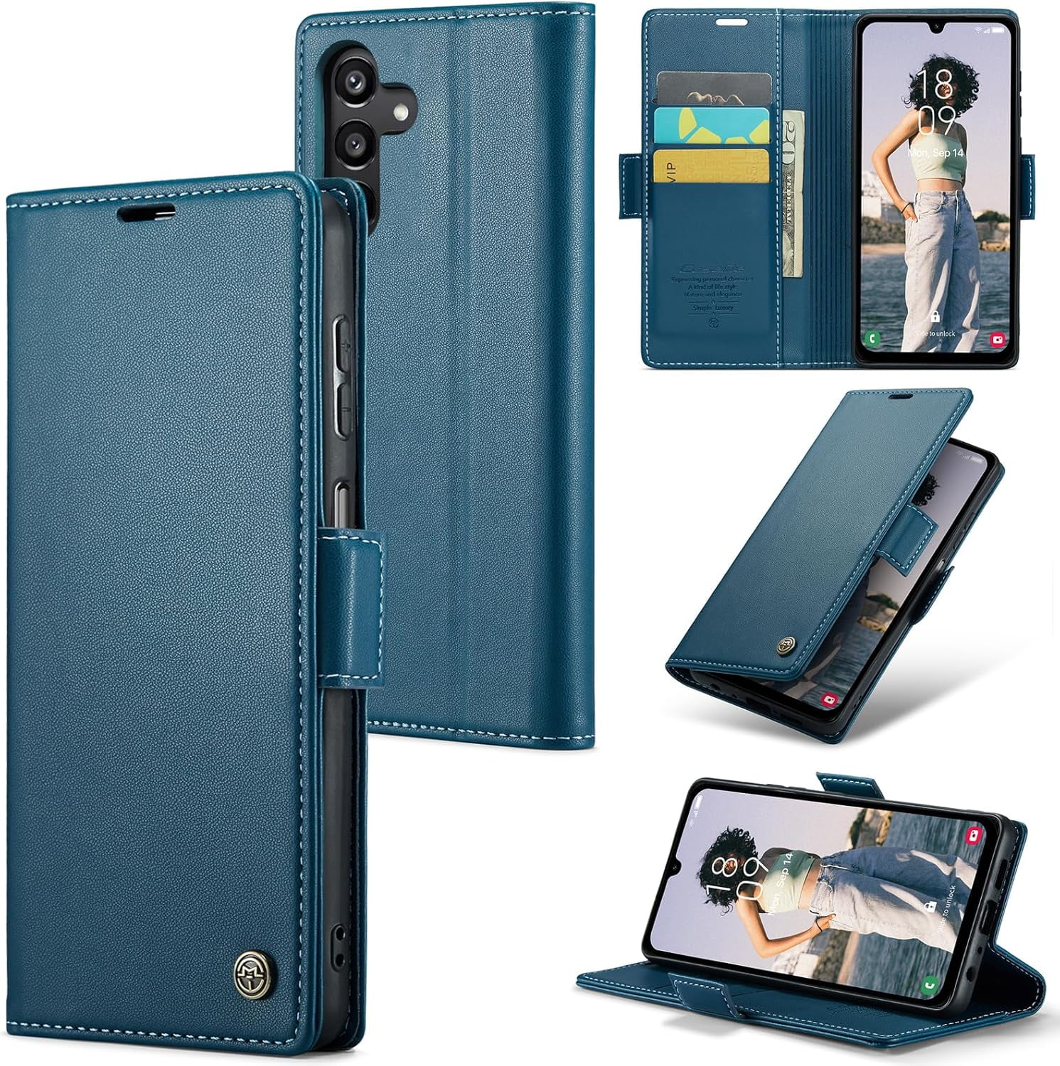 CACOCO-Compatible With Samsung Galaxy A15 Wallet Case With Rfid Blocking Card Holder,Kickstand ...