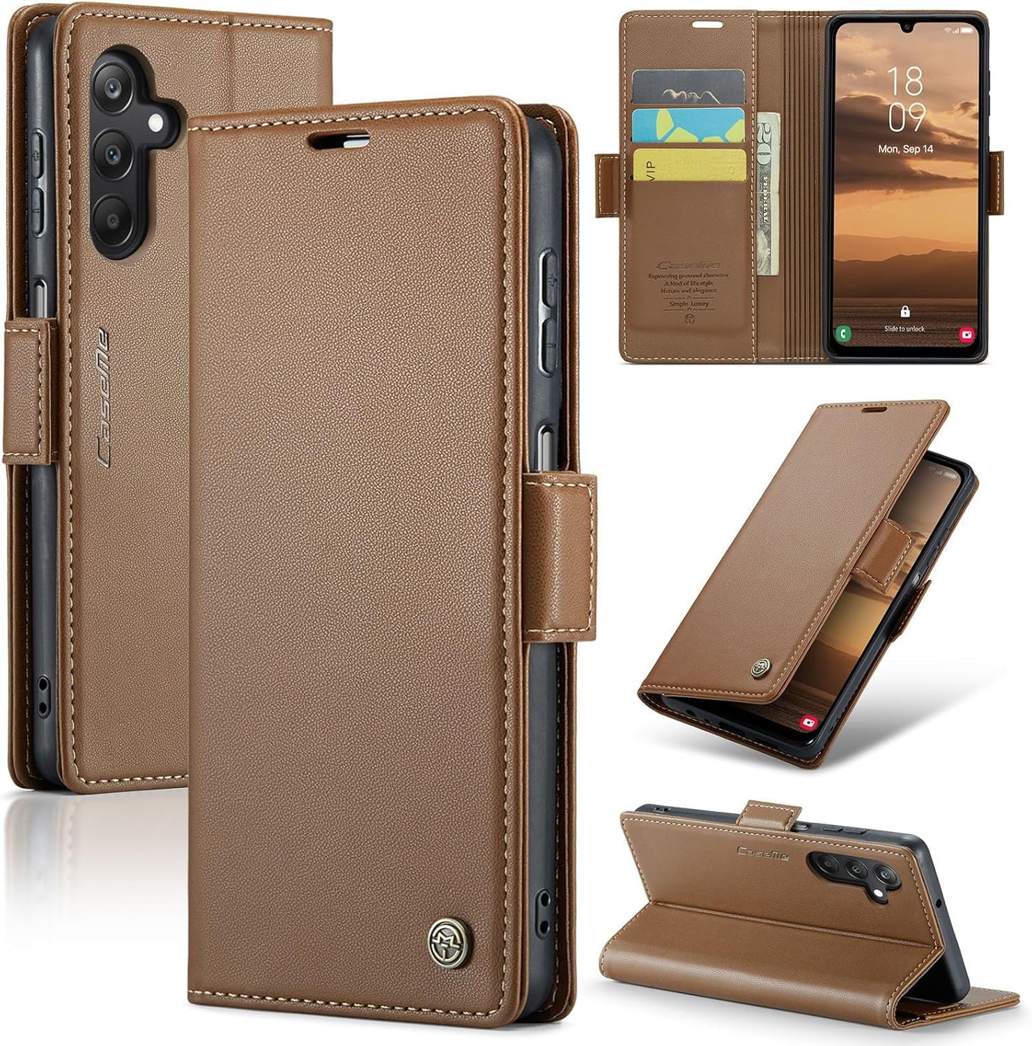 CACOCO-Compatible With Samsung Galaxy A25 Wallet Case With Rfid Blocking Card Holder,Kickstand ...